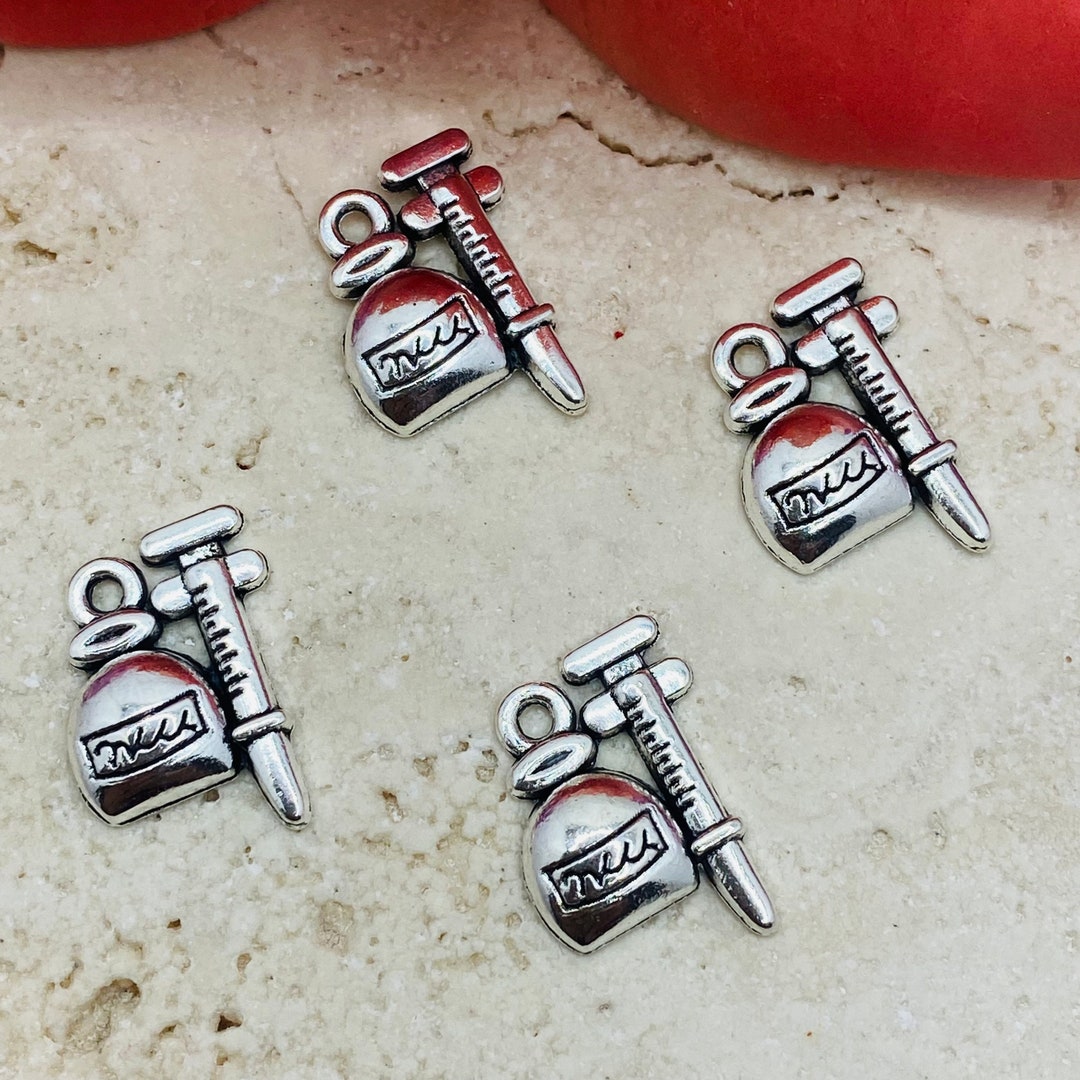 Syringe and Medication / Injection Charm (4pcs) 18mm X 10mm - Etsy