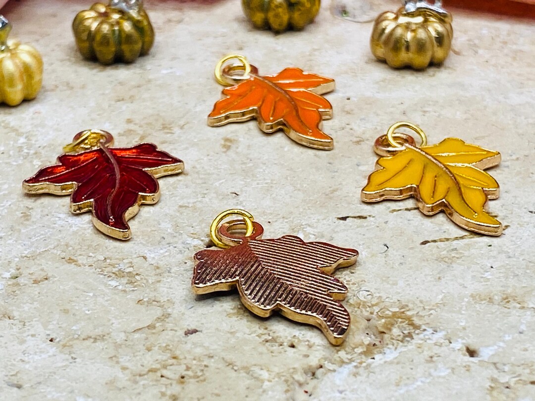 Autumn Leaf Charms - Sold Individually 4 Colors Available to Mix and ...