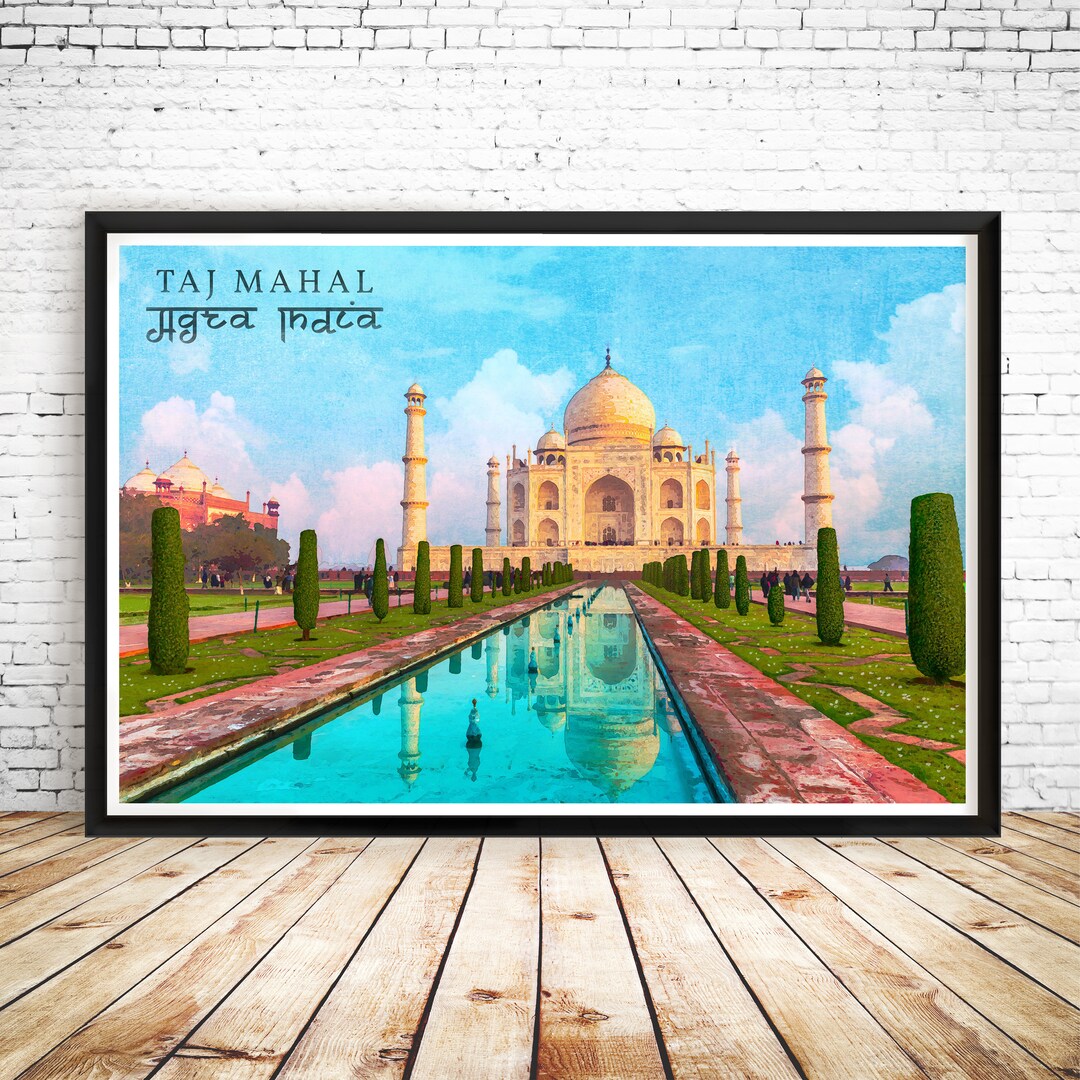 Taj Mahal Poster India Travel Print Indian Art Home Decor - Etsy