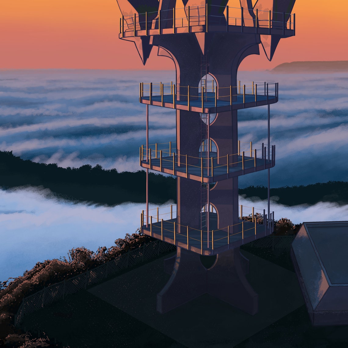 Topanga Tower Los Angeles Look Out Top of Topanga Poster - Etsy