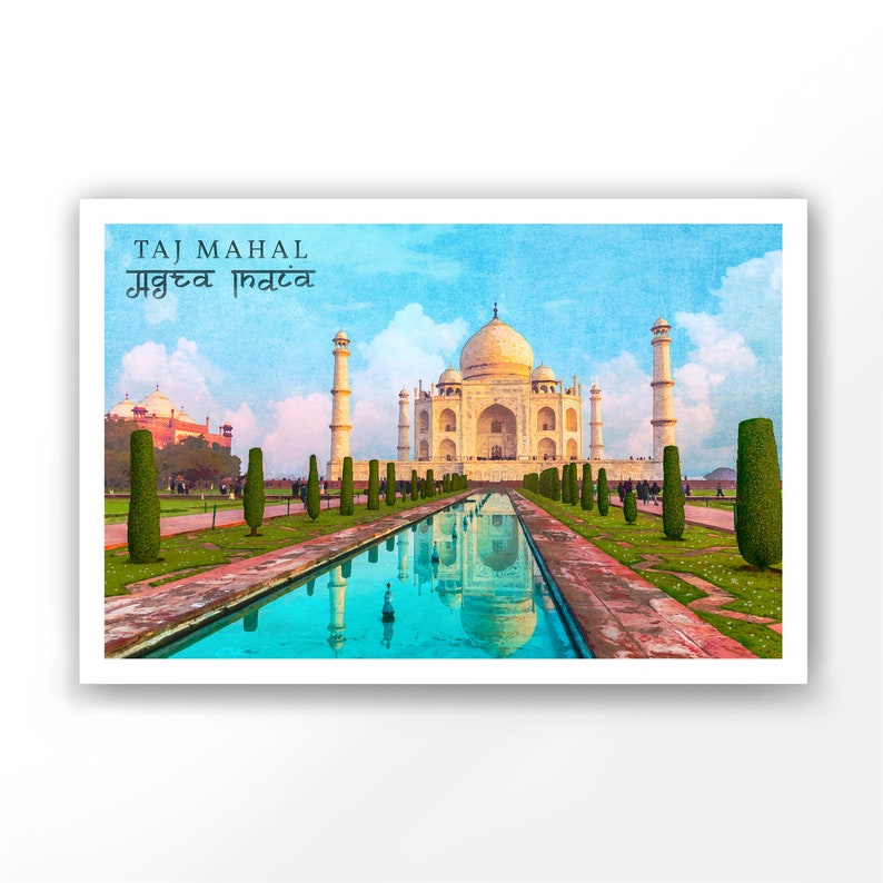Taj Mahal Poster India Travel Print Indian Art Home Decor - Etsy