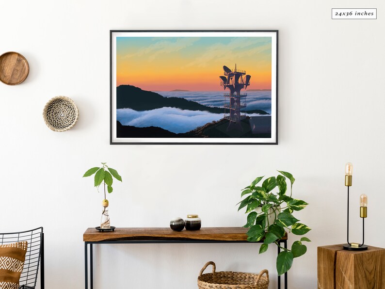 Topanga Tower Los Angeles Look Out Top of Topanga Poster - Etsy