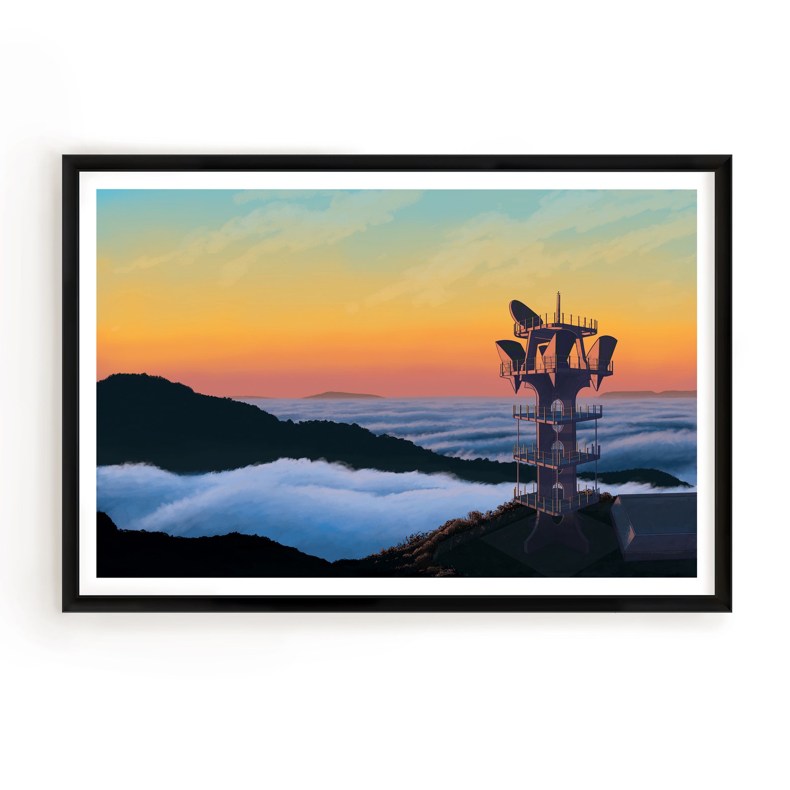 Topanga Tower Los Angeles Look Out Top of Topanga Poster - Etsy