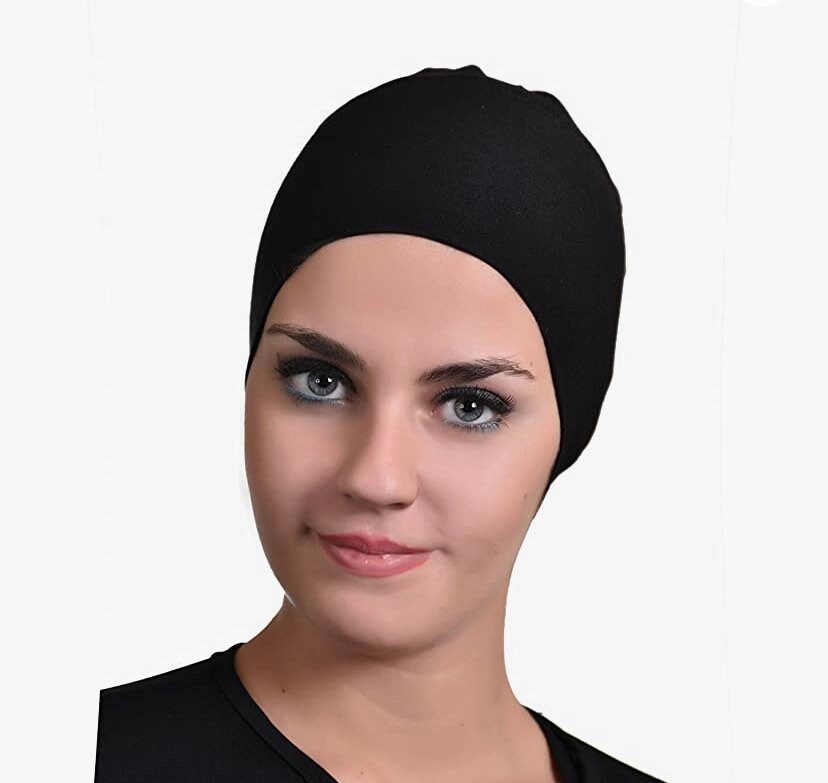 Plain Color Tube Undercap Inner Cap Non Slip Stretch Underscarf Chemo ...