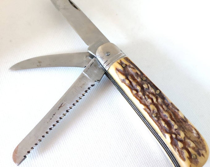 1950s Carl Everts Solingen Pocket Knife Vintage Hunting Knife Deer ...