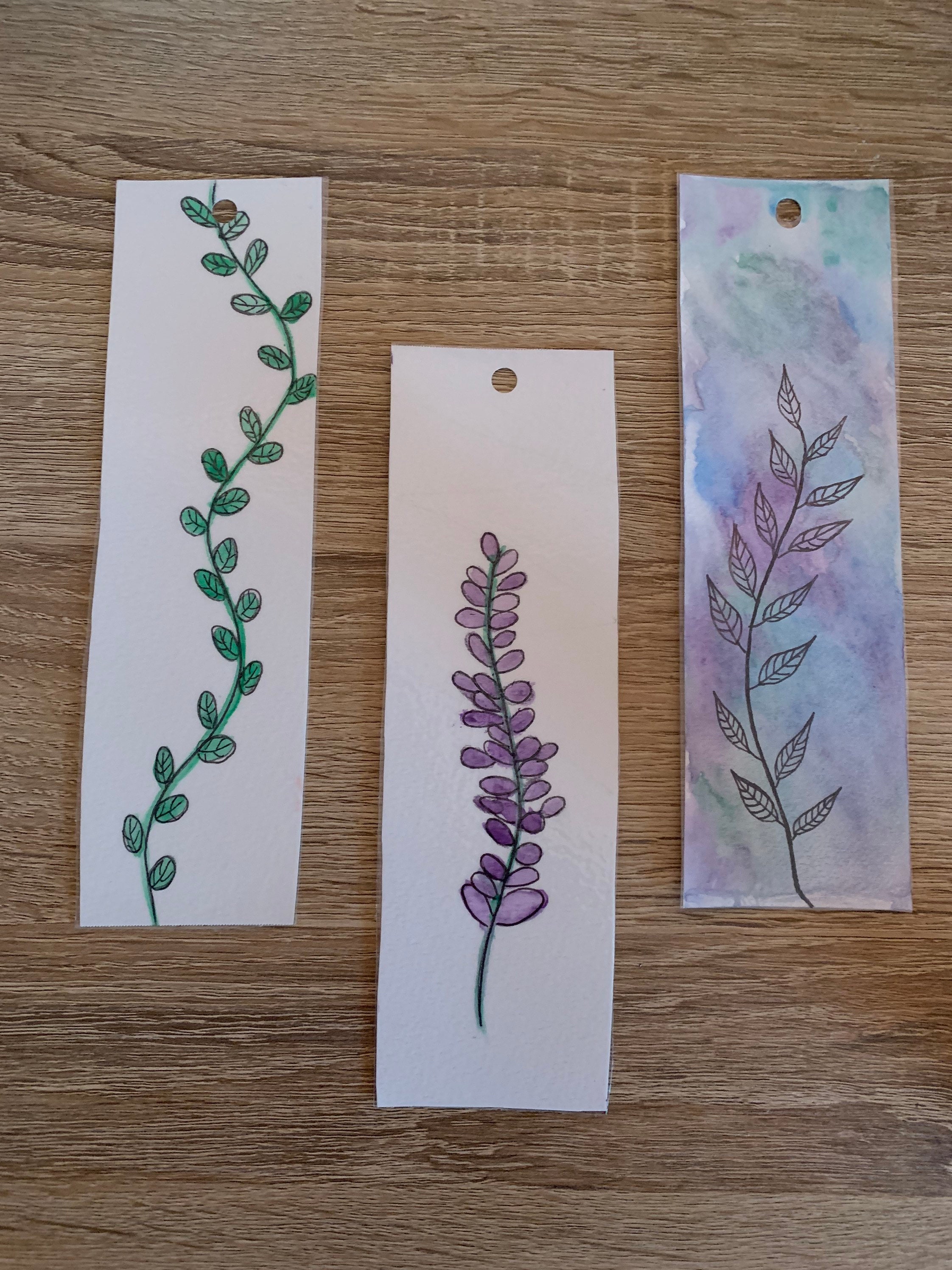 3 Set of Plant Book Marks | Fern Plant Book Mark | Lavender Book Mark ...