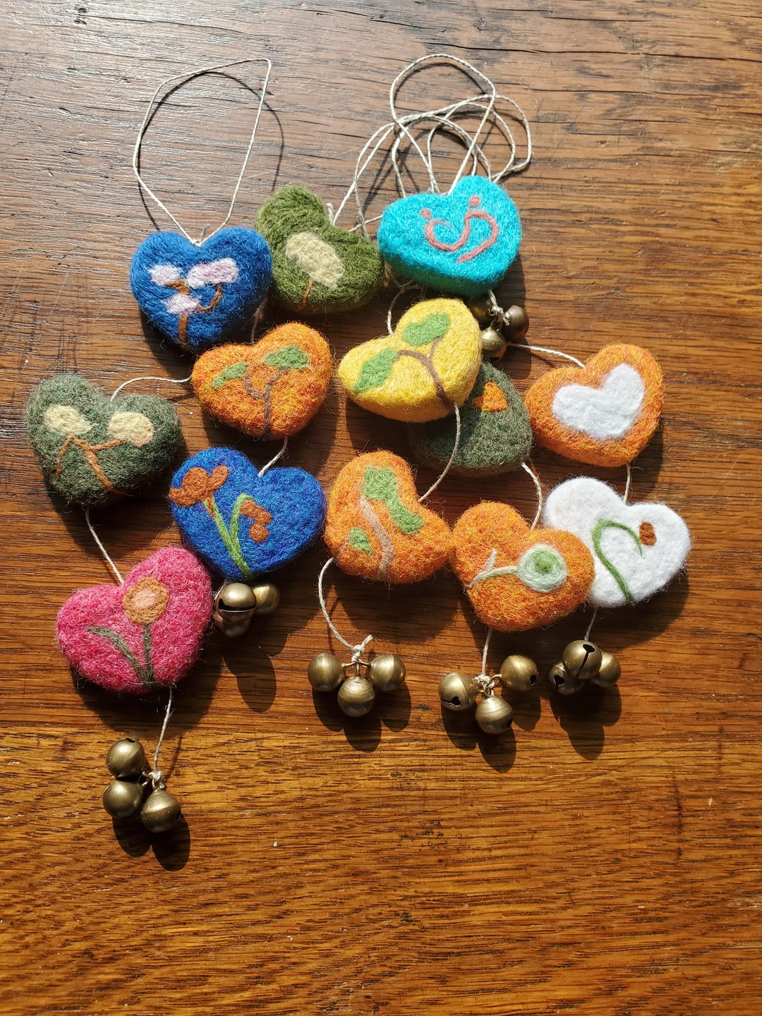 Needle Felted Heart Strings Ornament Decoration - Etsy