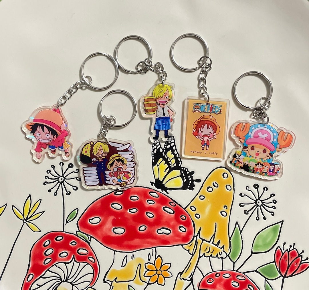 One Piece Acrylic Keychains Anime Kawaii Cute - Etsy