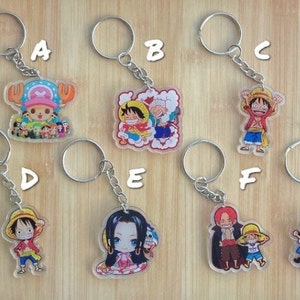 One Piece Acrylic Keychains Anime Kawaii Cute - Etsy