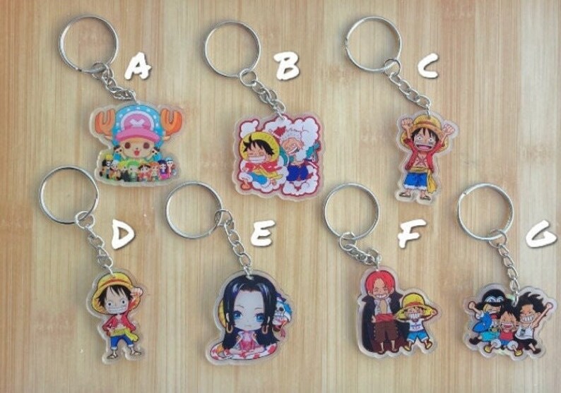One Piece Acrylic Keychains Anime Kawaii Cute - Etsy