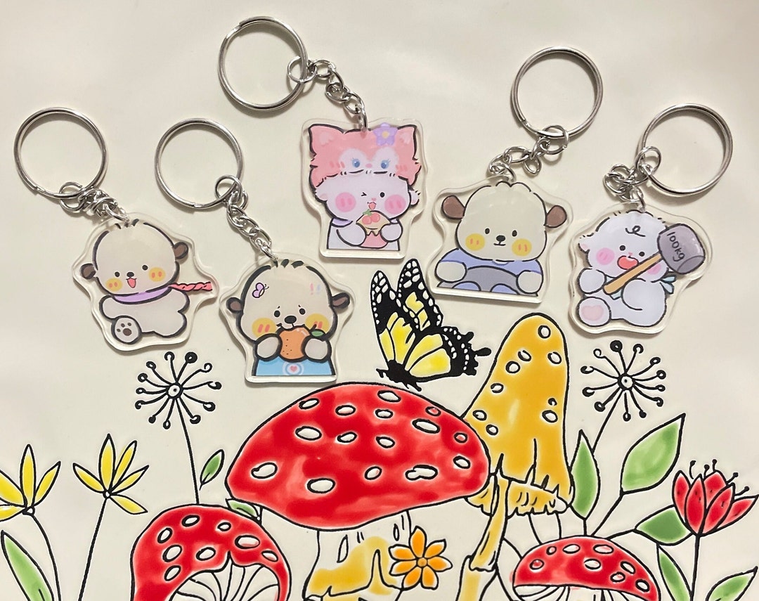 Dog Puppy Acrylic Keychains Kawaii Bestfriend Dog Life - Etsy
