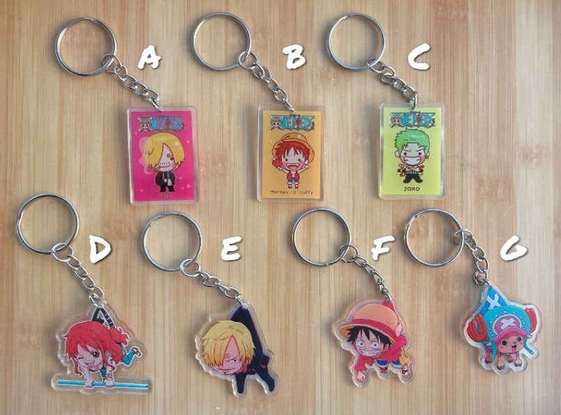 One Piece Acrylic Keychains Anime Kawaii Cute - Etsy