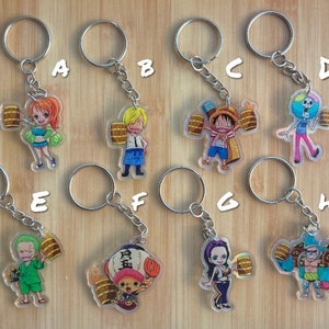 One Piece Acrylic Keychains Anime Kawaii Cute - Etsy