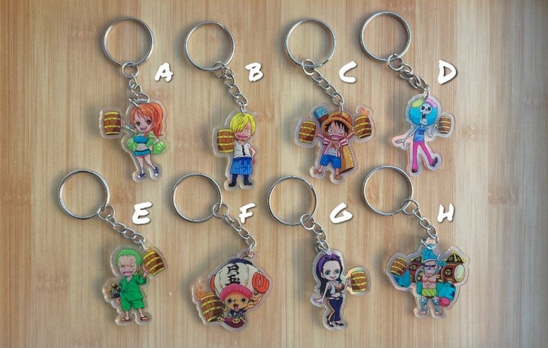 One Piece Acrylic Keychains Anime Kawaii Cute - Etsy