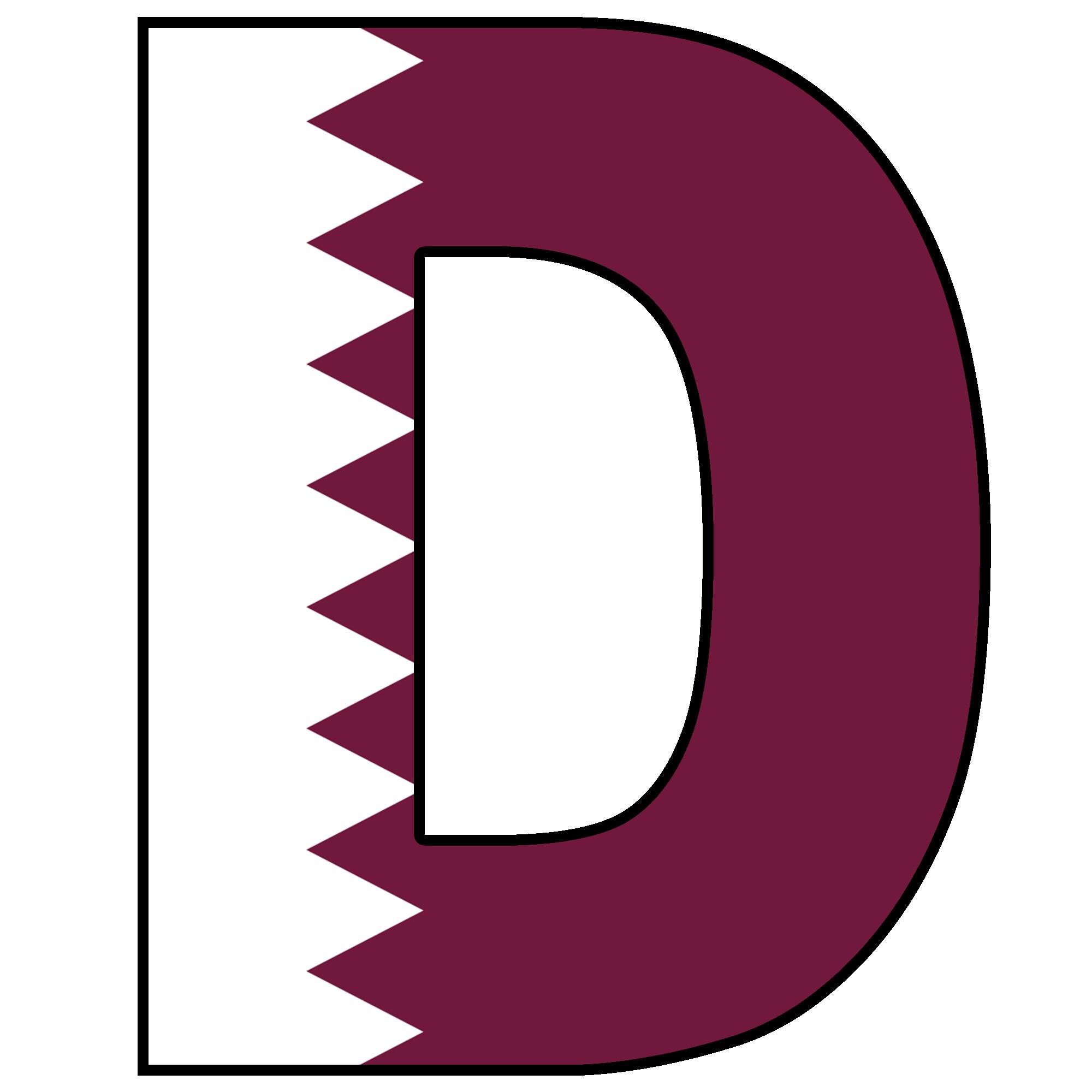 Bandera de Qatar Letras del alfabeto / 26 Letras digitales - Etsy México