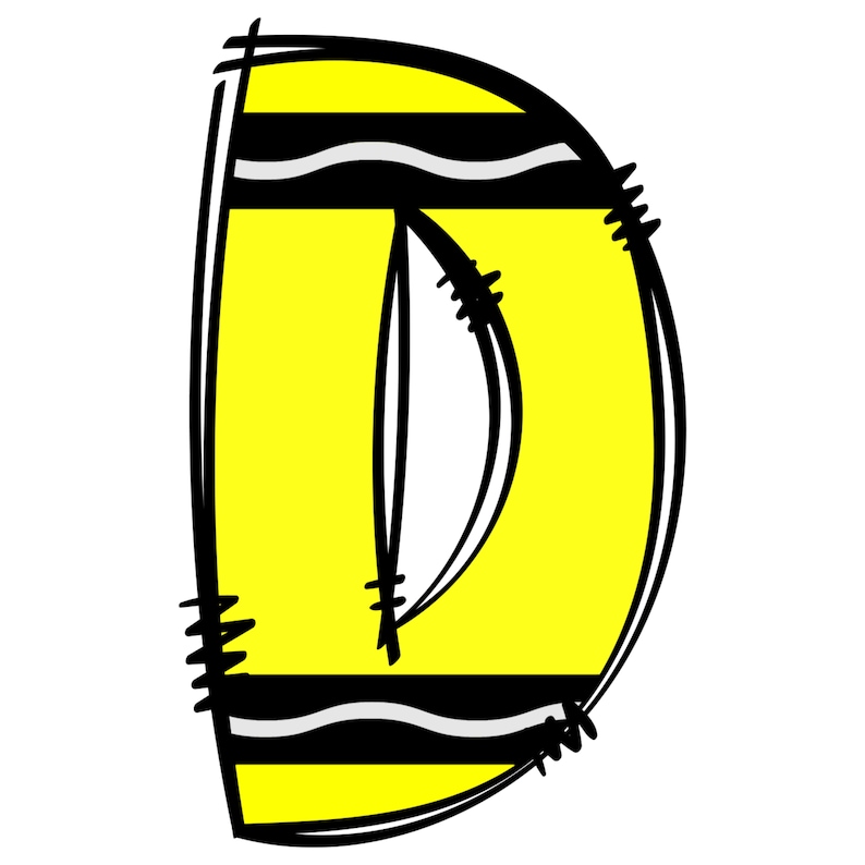 Crayon Alphabet Letters: 26 Printable Pngs (digital Download) - Etsy