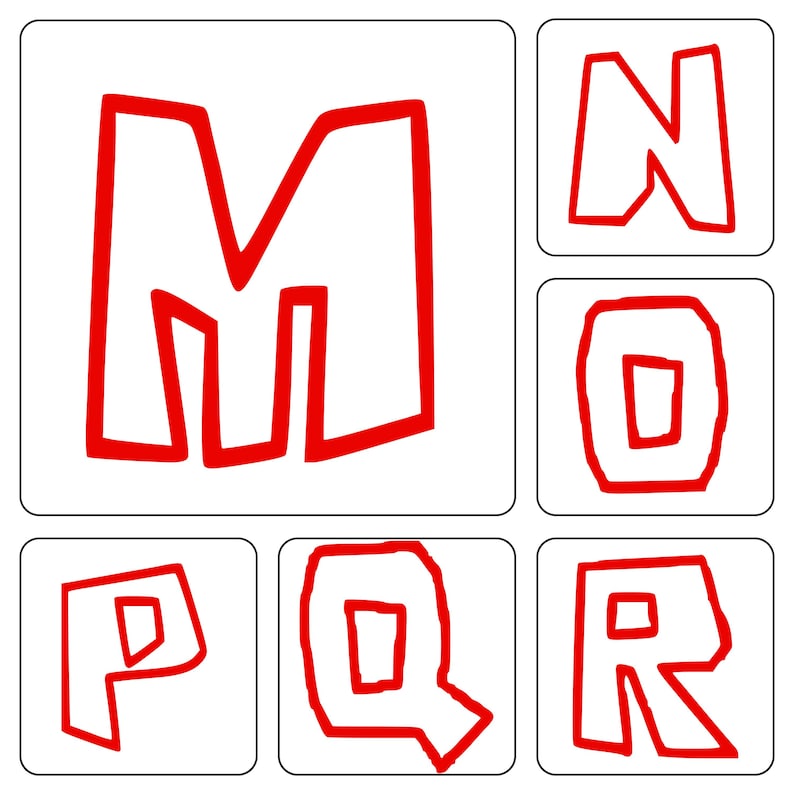 Roblox Font Alphabet A–Z | Printable PNG Letters | Instant Download - Etsy