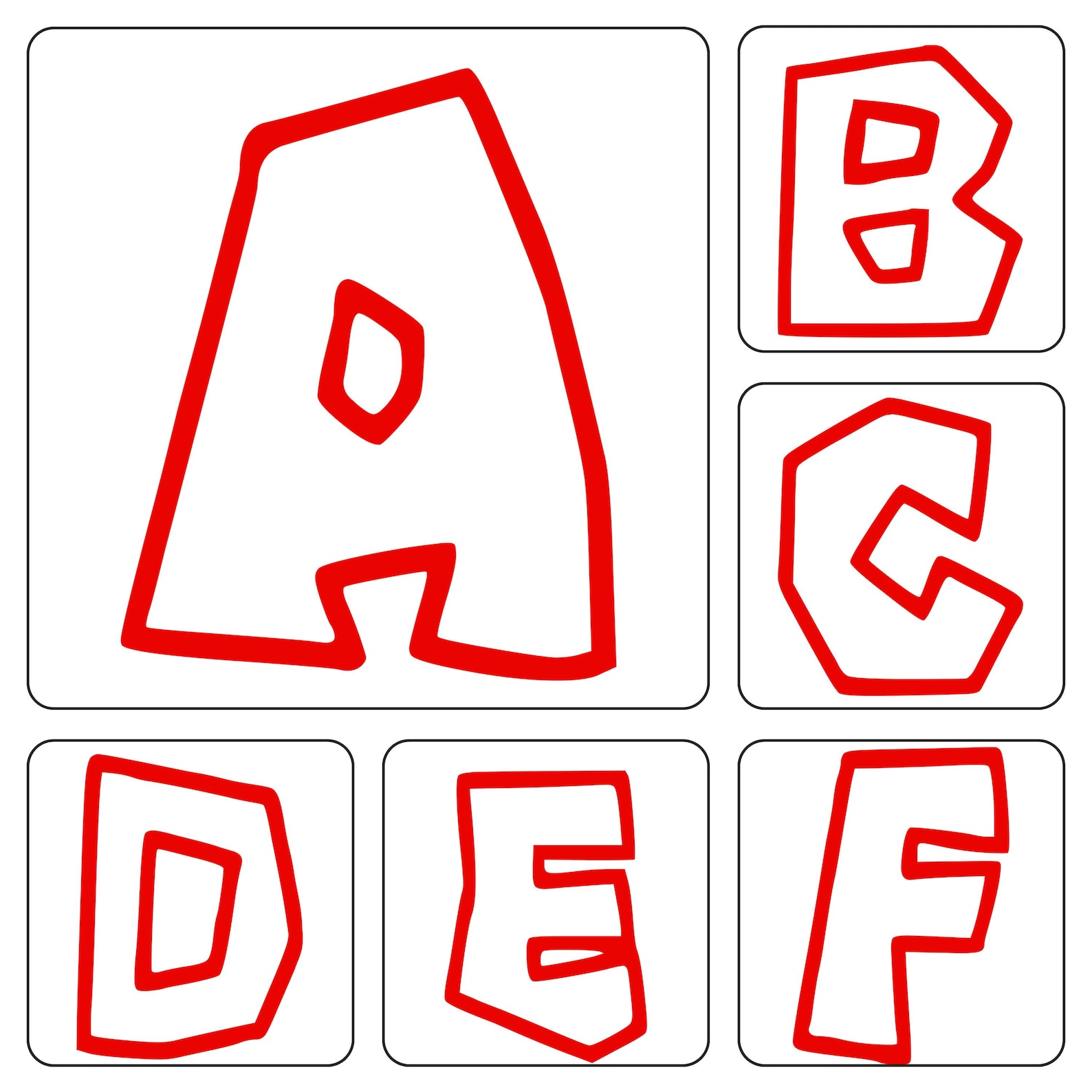 Roblox Font Alphabet A–Z | Printable PNG Letters | Instant Download - Etsy