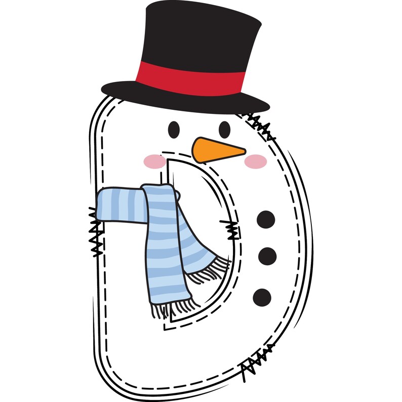 Snowman Alphabet Letters A–Z | Christmas Printable PNG | Instant ...