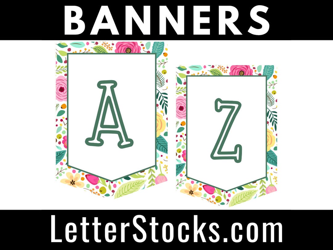 Printable Alphabet Banner: A-Z Letters, Party Decor (PDF & PNG Download ...