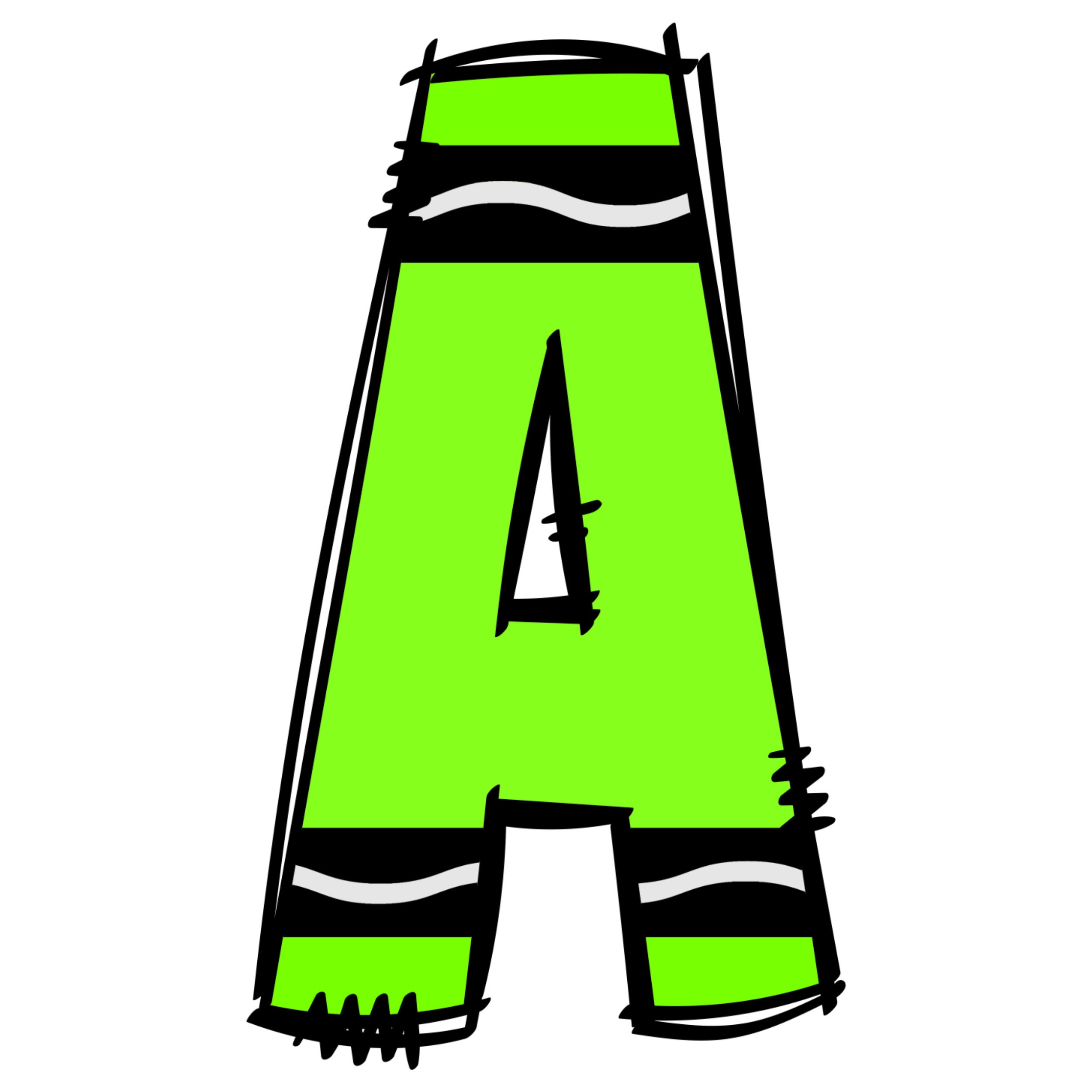 Crayons Alphabet Letters | 26 Printable Digital Letters | Uppercase ...