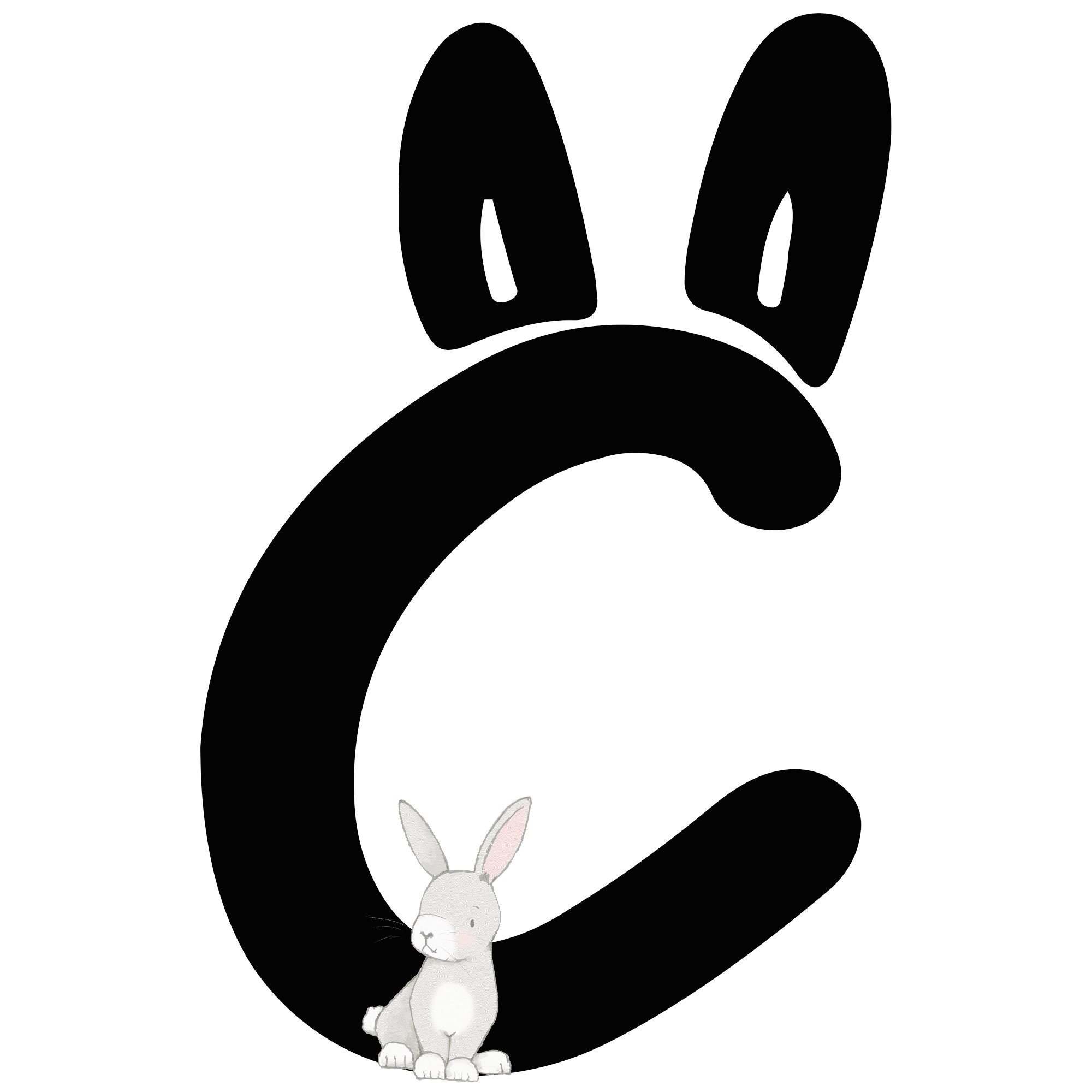 Easter Bunny Alphabet Letters | 26 Printable Digital Letters ...