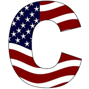 American Flag Alphabet Letters: Printable PNG Banners (digital Download ...
