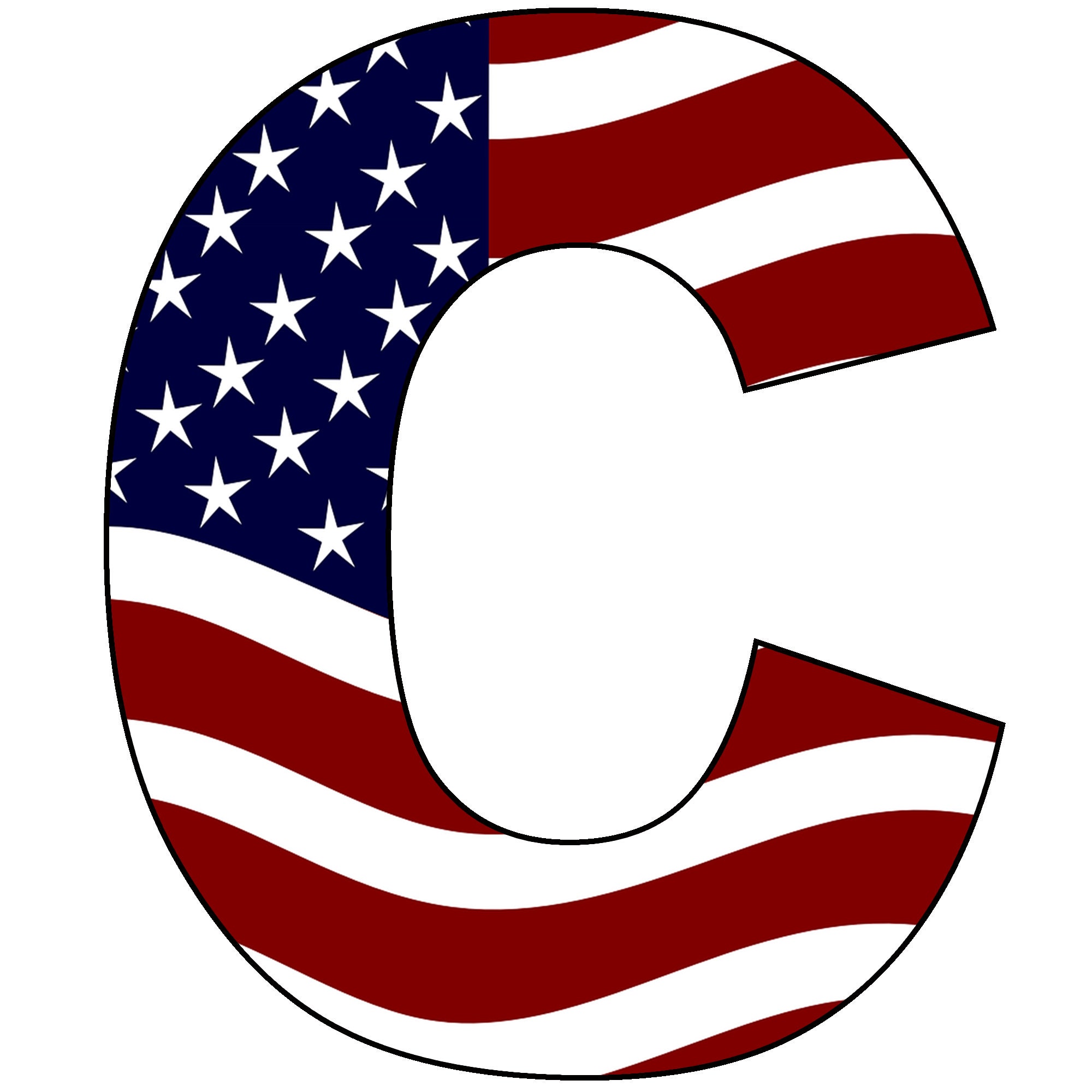 American Flag Alphabet Letters: Printable PNG Banners (digital Download ...
