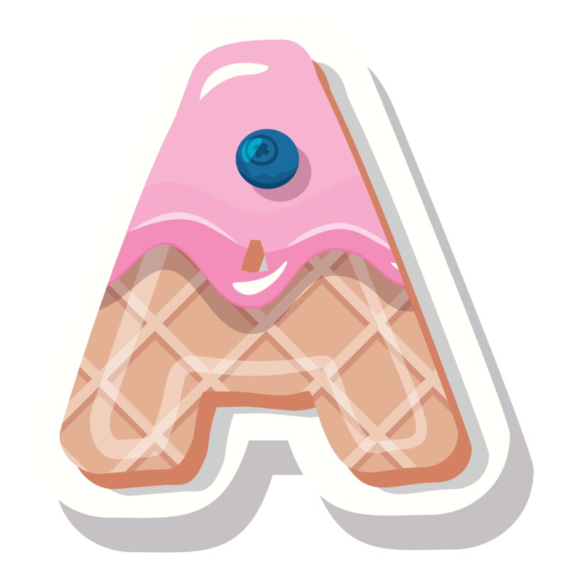 Ice Cream Alphabet Letters: 26 Printable Pngs (digital Download) - Etsy