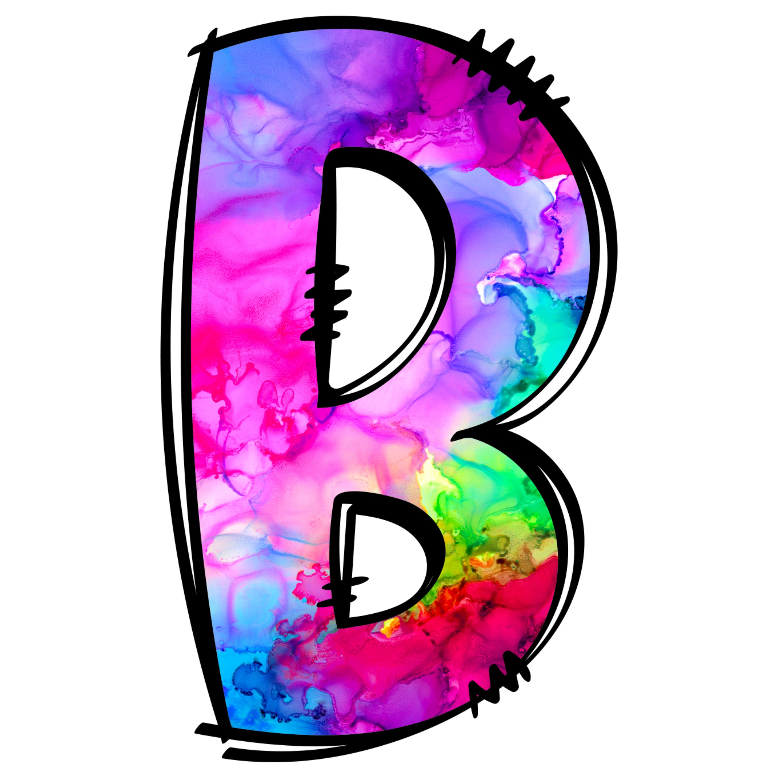 Colorful Abstract Alphabet Letters | 26 Printable Digital Letters ...