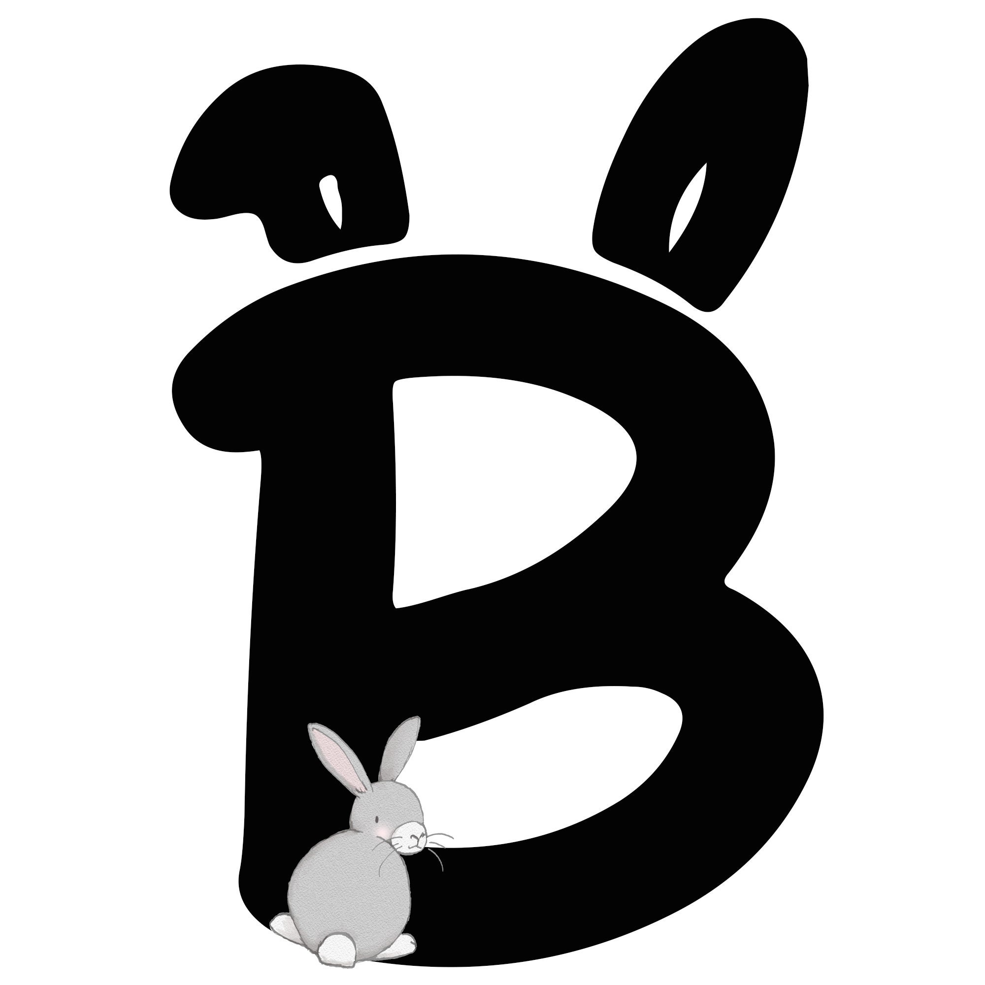 Easter Bunny Alphabet Letters | 26 Printable Digital Letters ...
