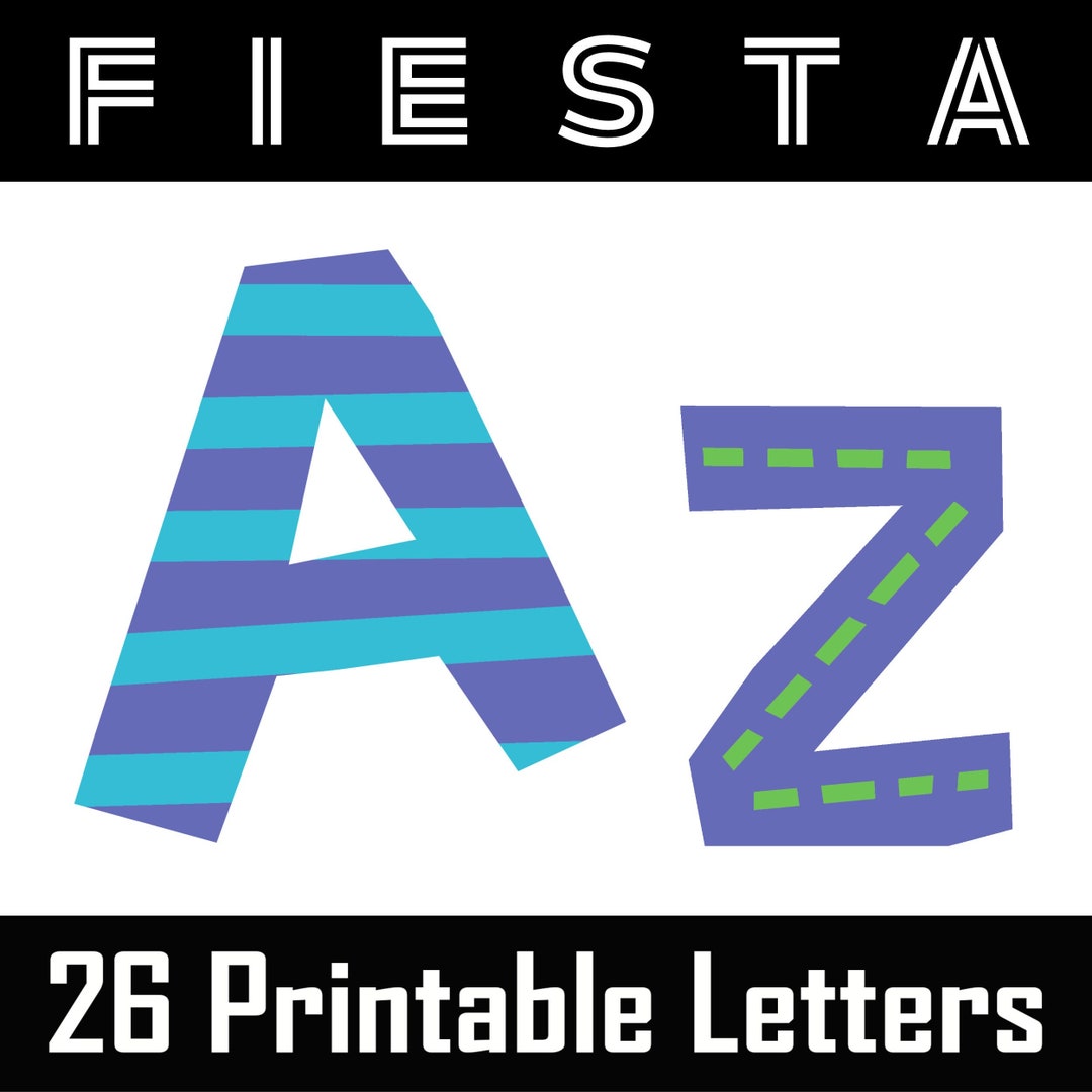 Fiesta Alphabet Letters: 26 Printable PNG Banners (digital Download) - Etsy
