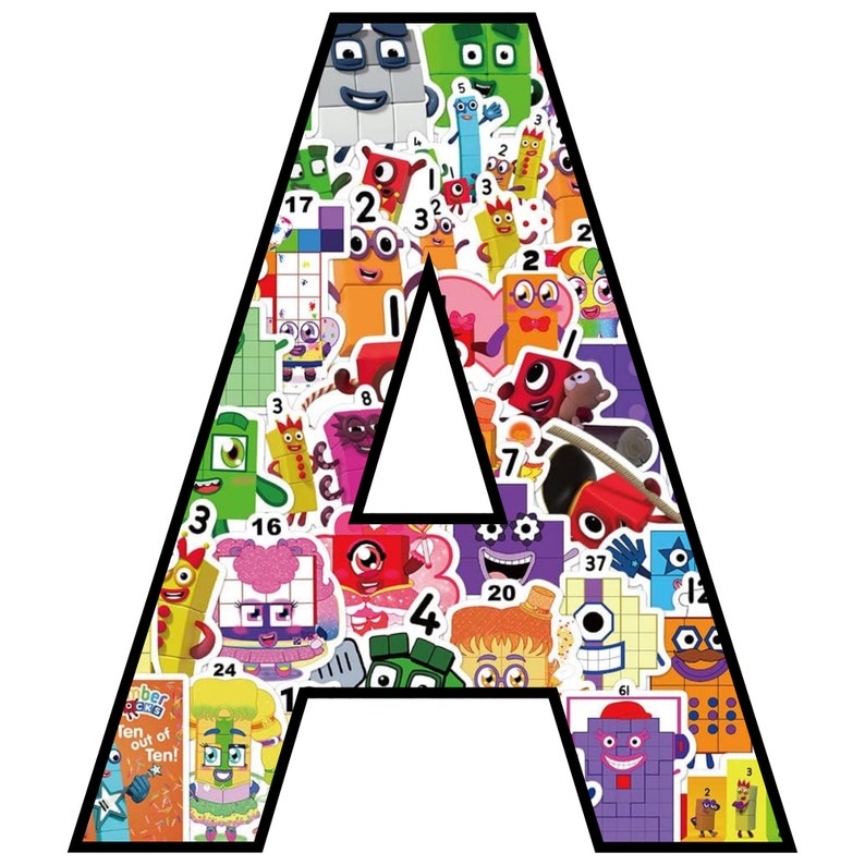 Numberblocks Alphabet Letters: 26 Printable Pngs (digital Download) - Etsy