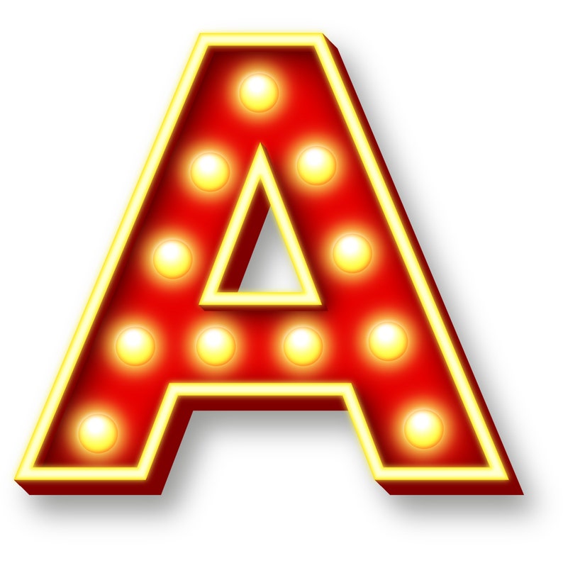 Light Bulb Alphabet Letters | 26 Printable Digital Letters | Uppercase ...