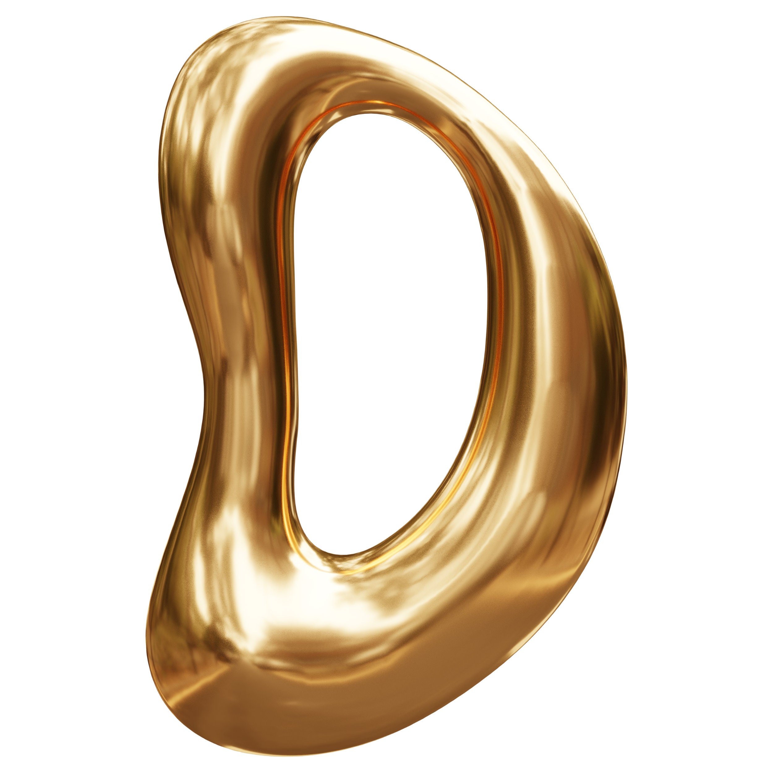 3D Gold Alphabet Letters | 26 Printable Digital Letters | Uppercase ...