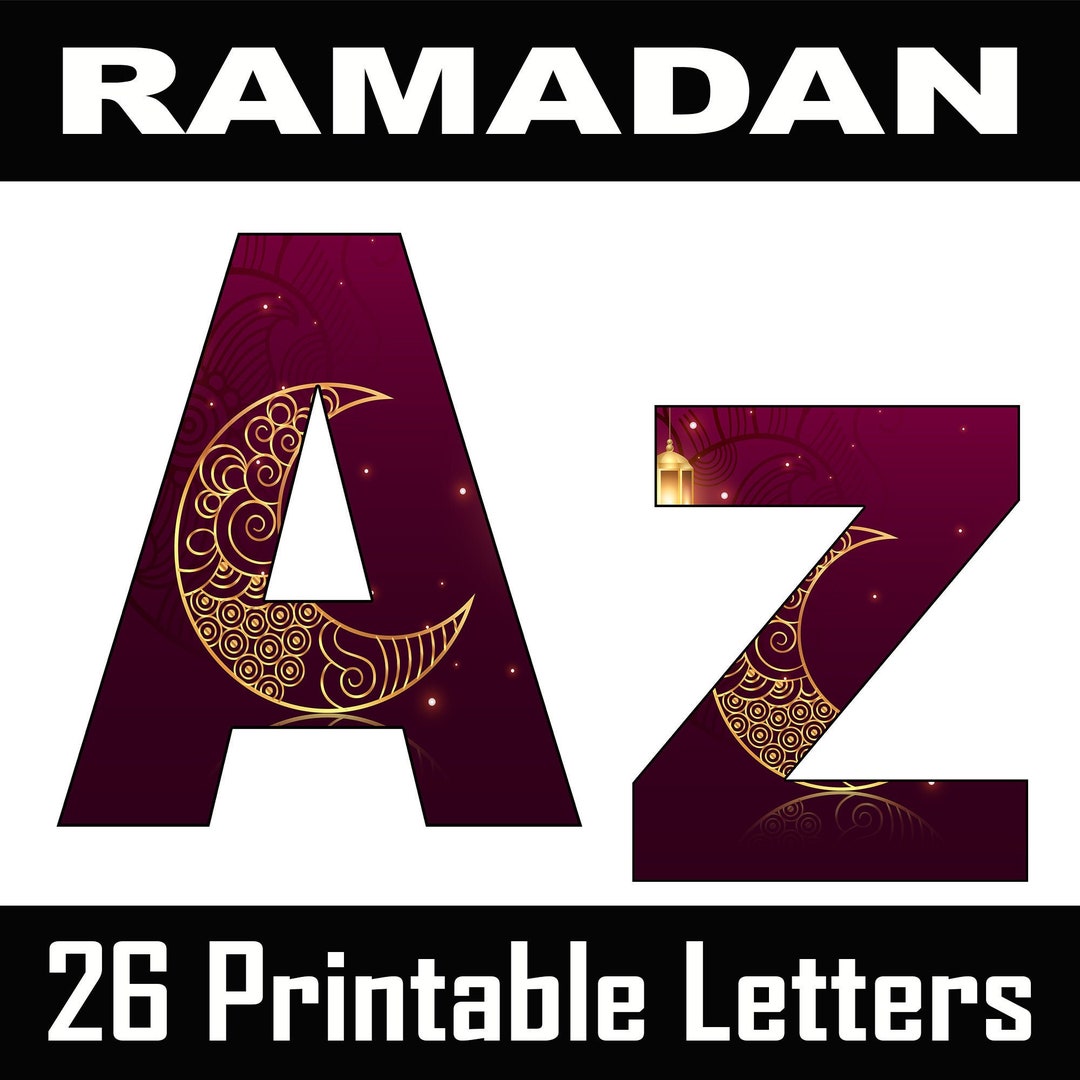 Ramadan Alphabet Letters: DIY Banner Printable (digital Download) - Etsy