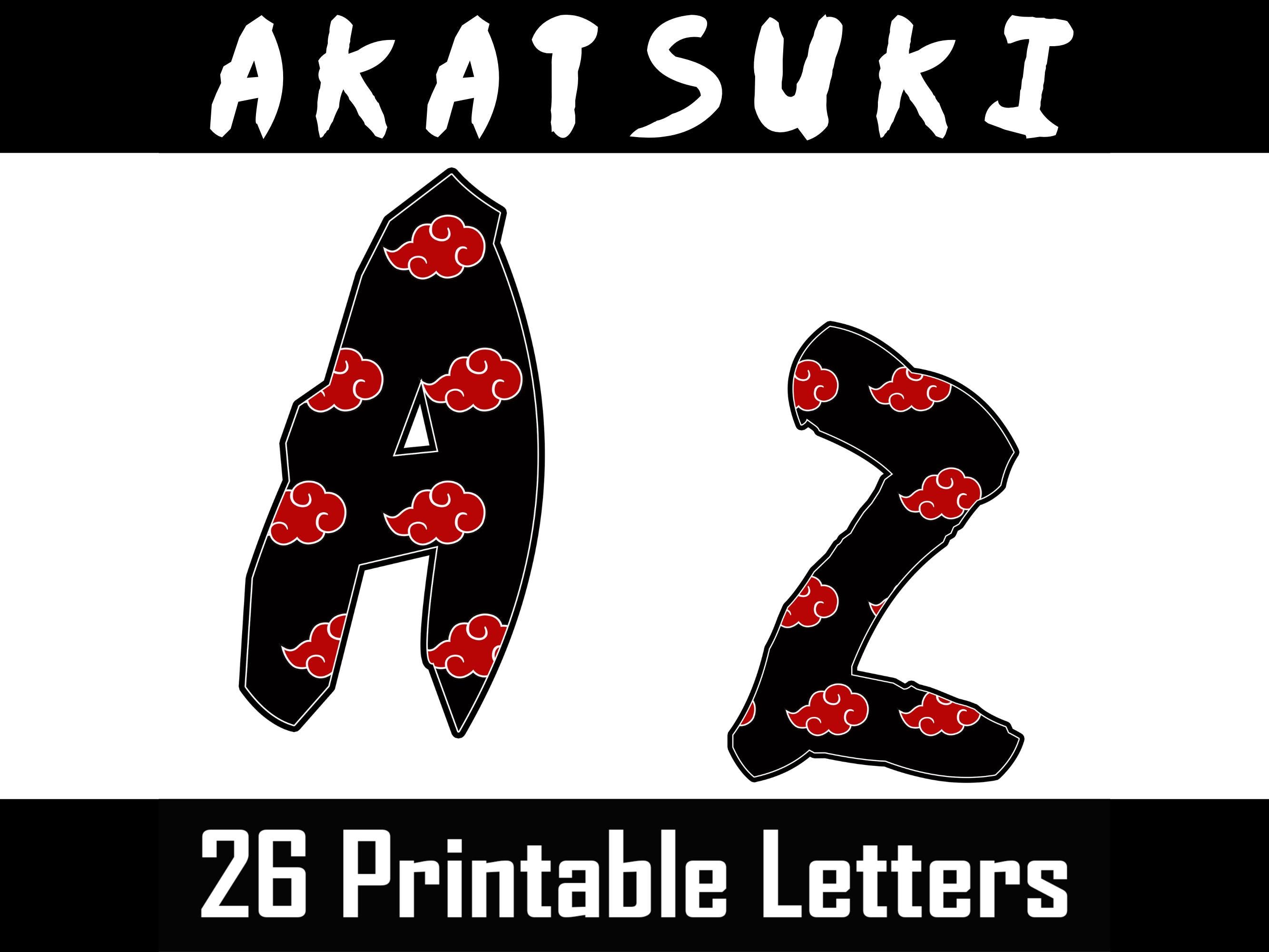 Akatsuki Alphabet Letters: Printable DIY Banner, Transparent PNG ...