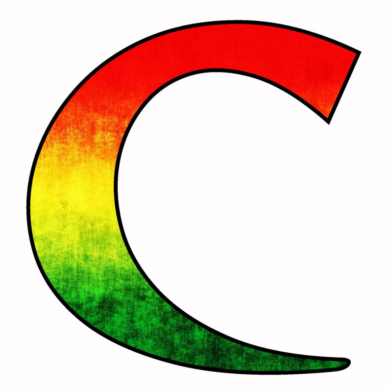 Reggae Rasta Alphabet Letters: Printable DIY Banner (digital Download ...