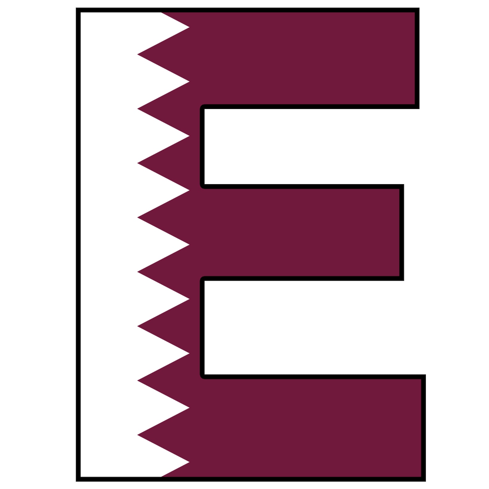 Qatar Flag Alphabet Letters: DIY Banner Printable (digital Download) - Etsy