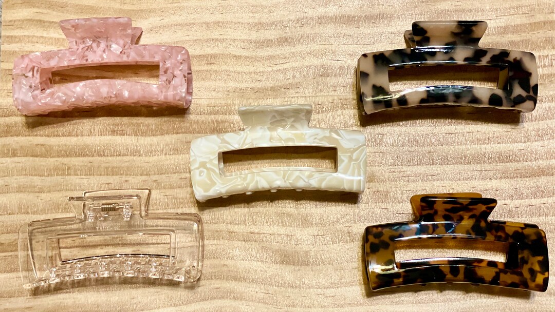 Large Square Hair Clip Hair Claw for Medium to Thick Hair Trendy Hair ...