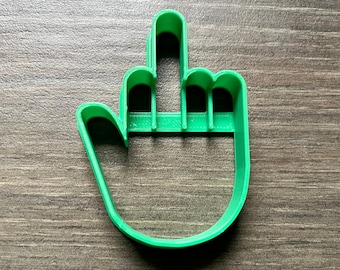 Middle Finger Sign Cookie Cutter Choose Your Size Fast Shipping Sharp ...