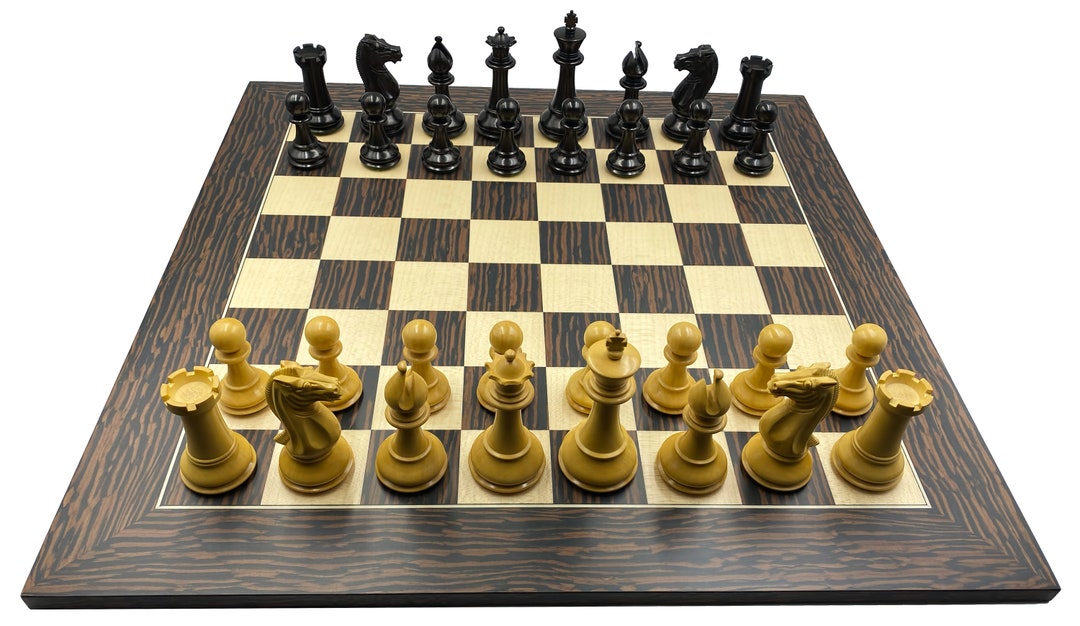 Chess Board Ferrer Tiger Glossy & Pershing Luxury Chess Set - Etsy