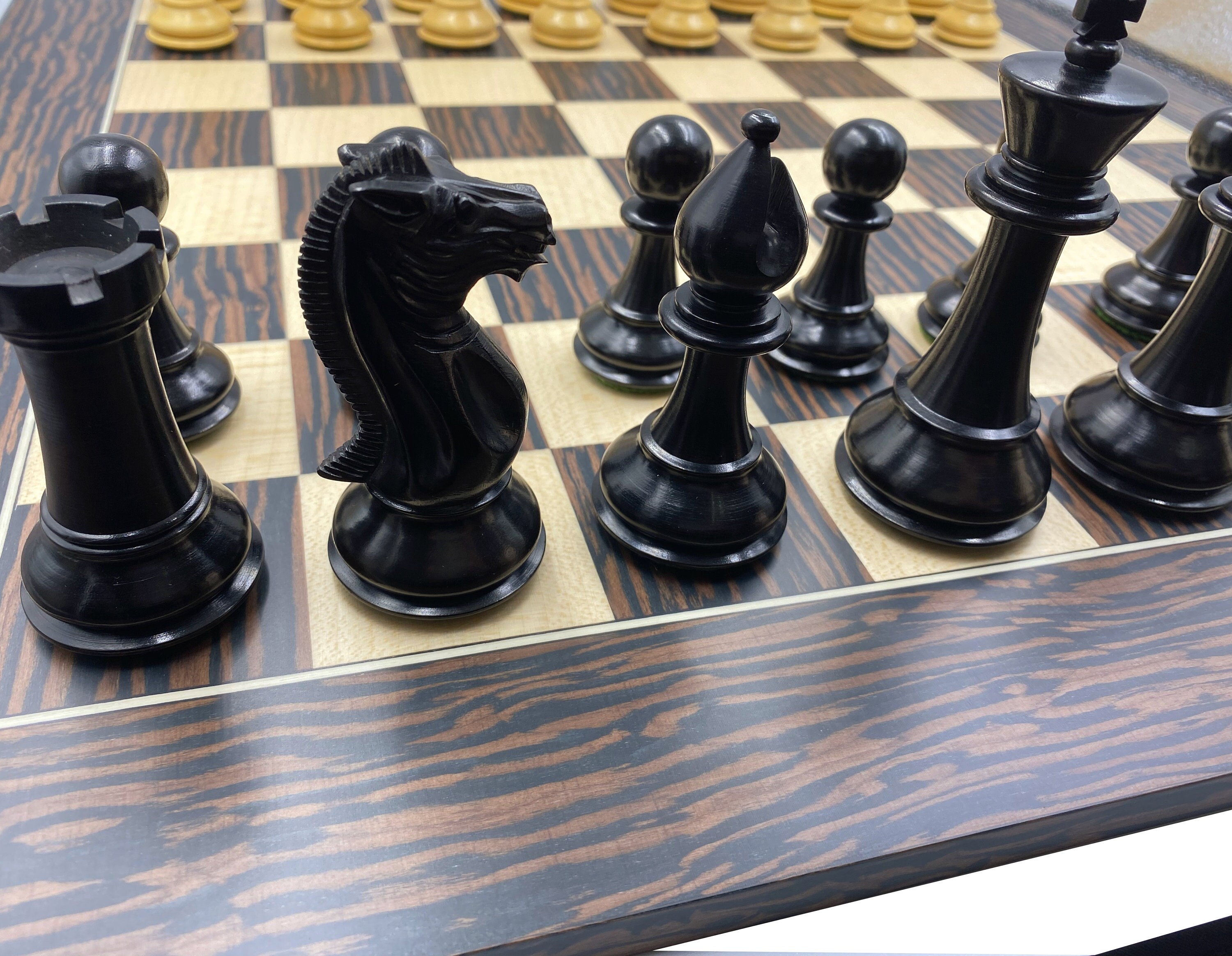 Chess Board Ferrer Tiger Glossy & Pershing Luxury Chess Set - Etsy