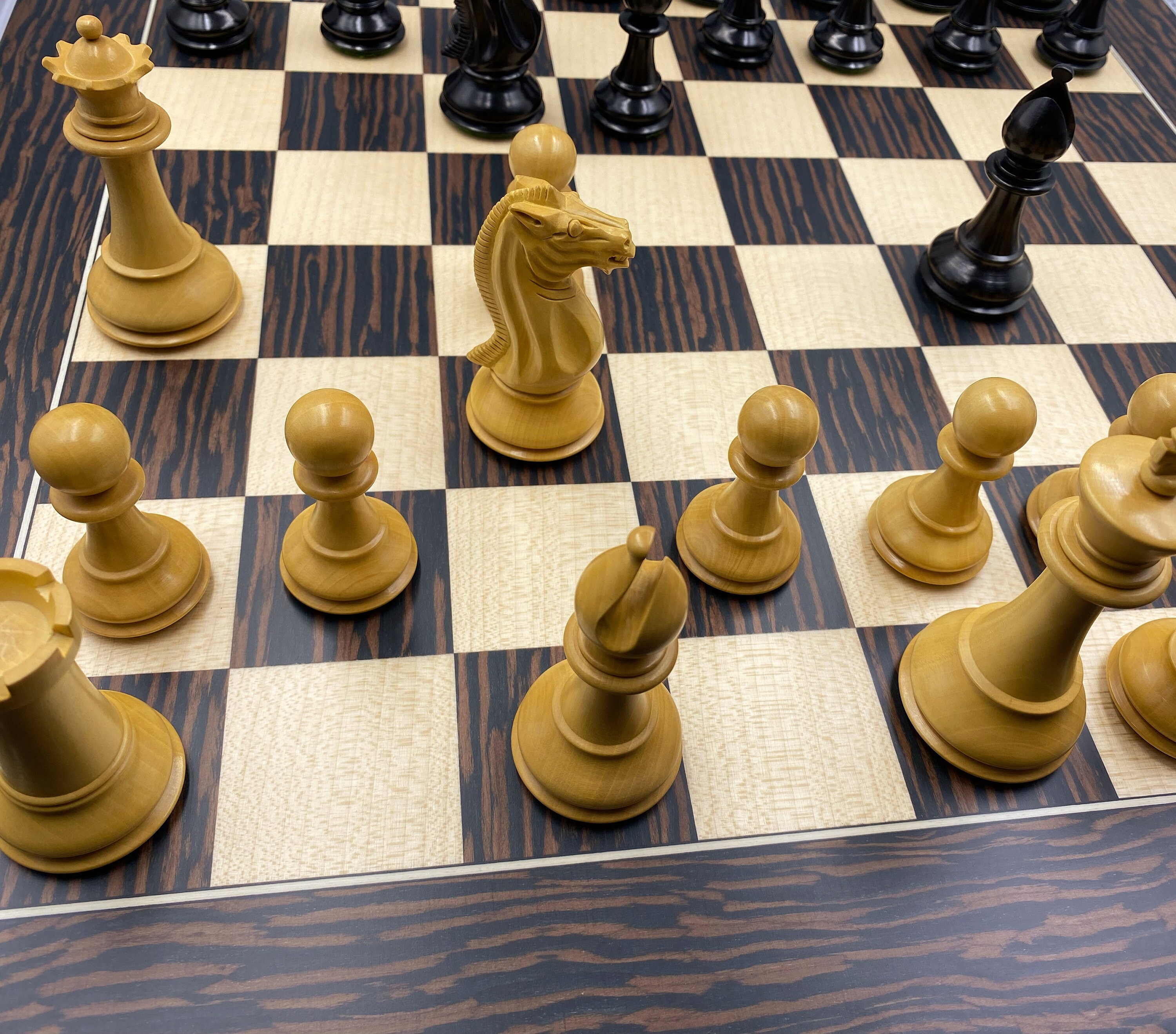 Chess Board Ferrer Tiger Glossy & Pershing Luxury Chess Set - Etsy