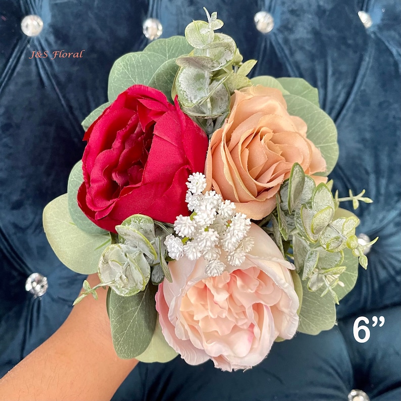 Burgundy Blush Rose Gold Wedding Bouquet Wine Rose Gold | Etsy