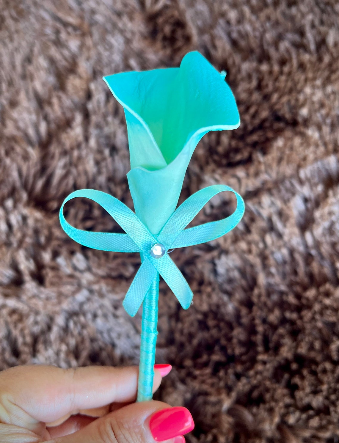 Stunning Red Turquoise Bridal Bouquet Burgundy Aqua Wedding - Etsy