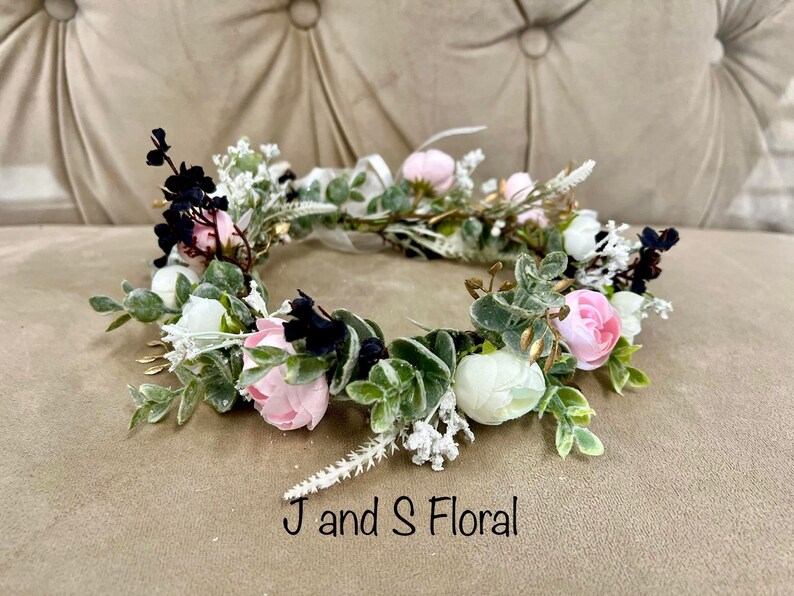 Cascading Bridal Bouquet: Pink, White, Gold Lilies, Bling Teardrop ...