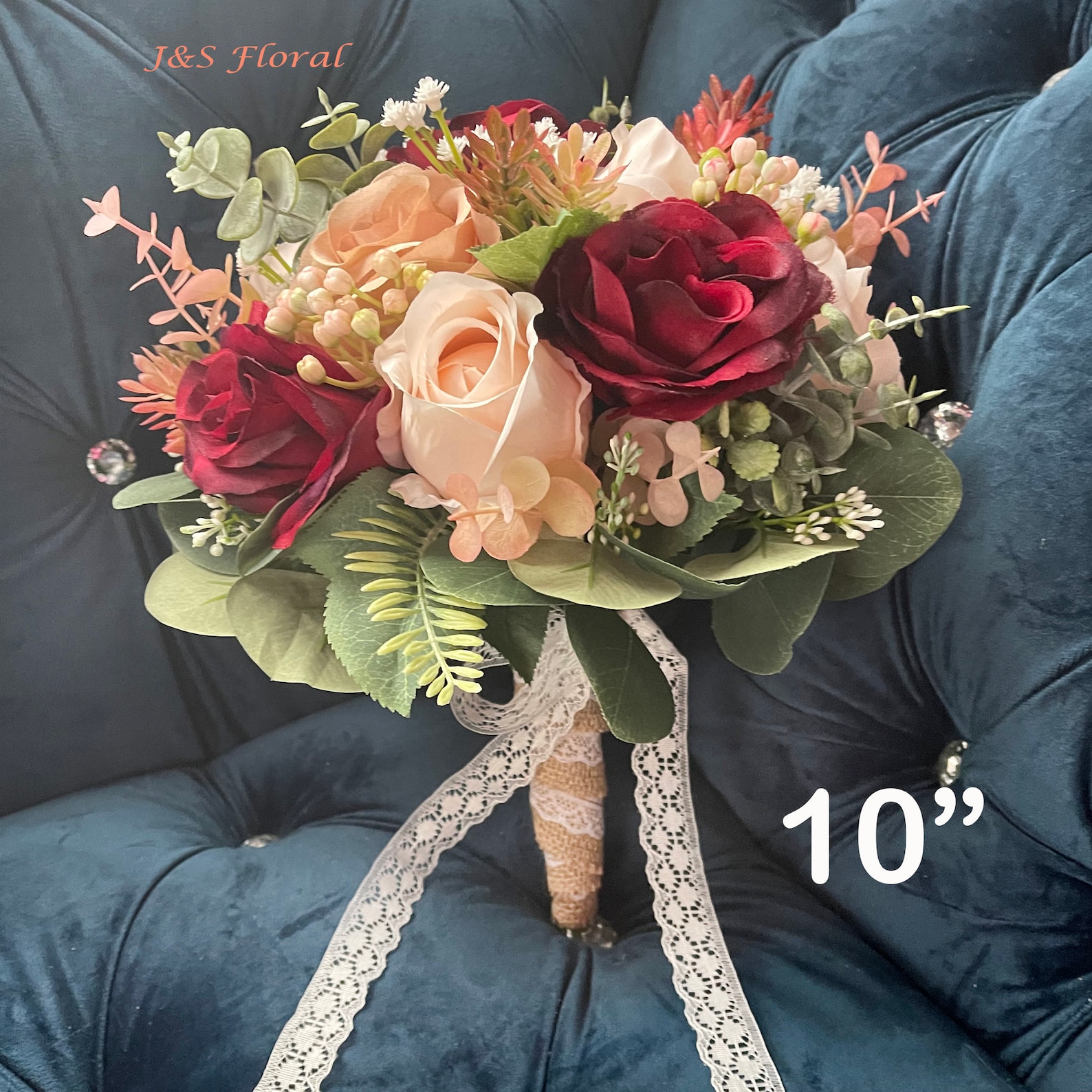 Burgundy Blush Rose Gold Wedding Bouquet Wine Rose Gold - Etsy