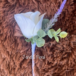 Stunning Lavender White Wedding Bouquet, Purple White Bridal Bouquet ...