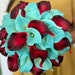 Stunning Red Turquoise Bridal Bouquet Burgundy Aqua Wedding - Etsy